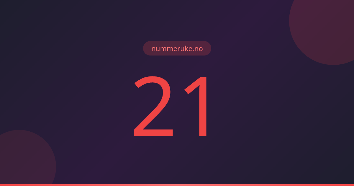 Uke 21 2026 - Hvilken uke er det? | nummeruke.no
